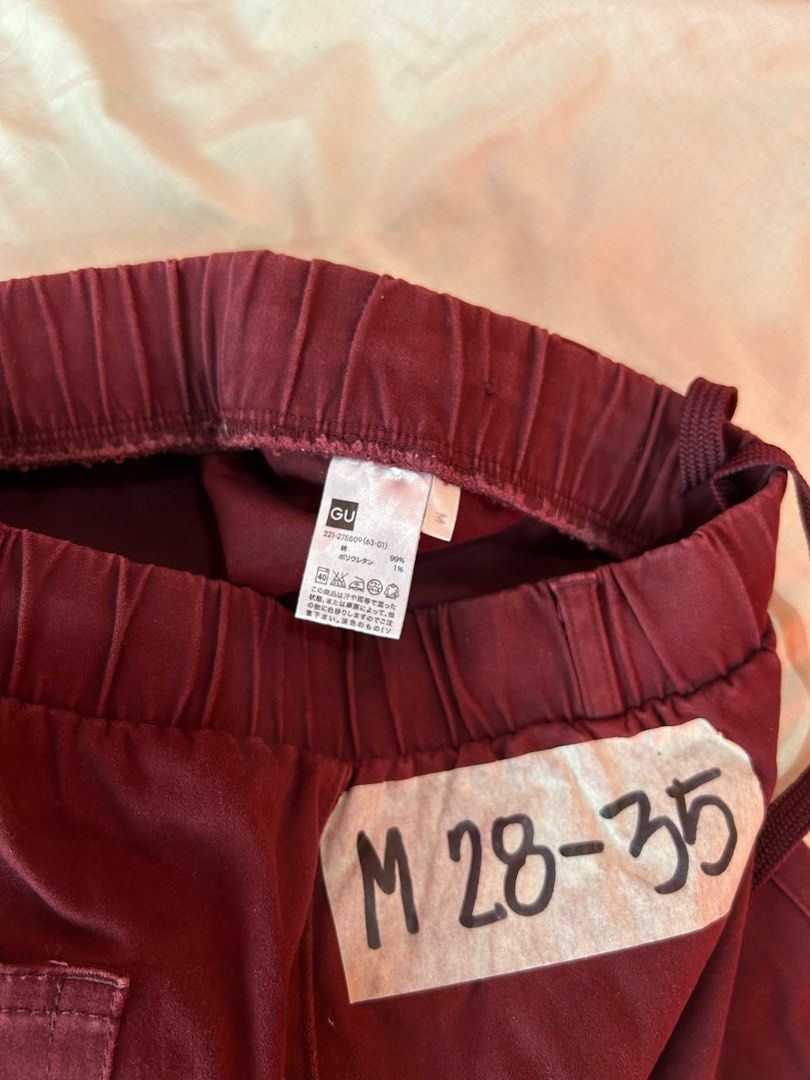 GU by Uniqlo Red Pants, Women's Fashion, Bottoms, Other Bottoms on ...
