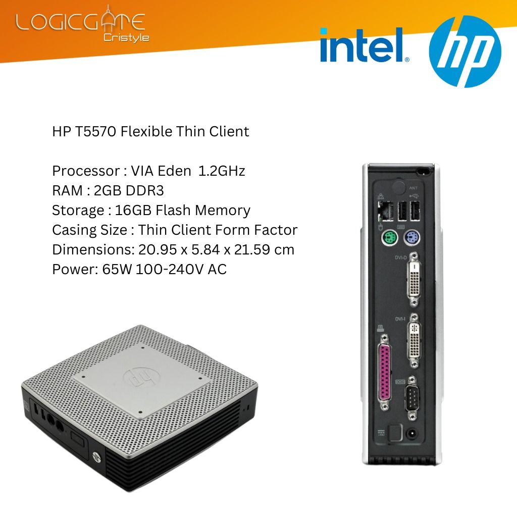 HP ThinClient T510/T5570 Dual Core 2GB DDR3 16GB Flash SSD Mini PC ...