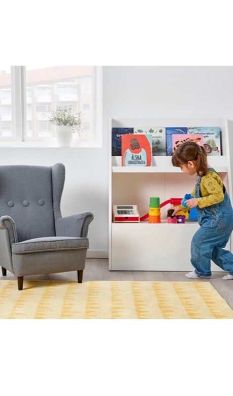 Ikea Bookcase, Bookshelf, BERGIG Book display with storage White ...