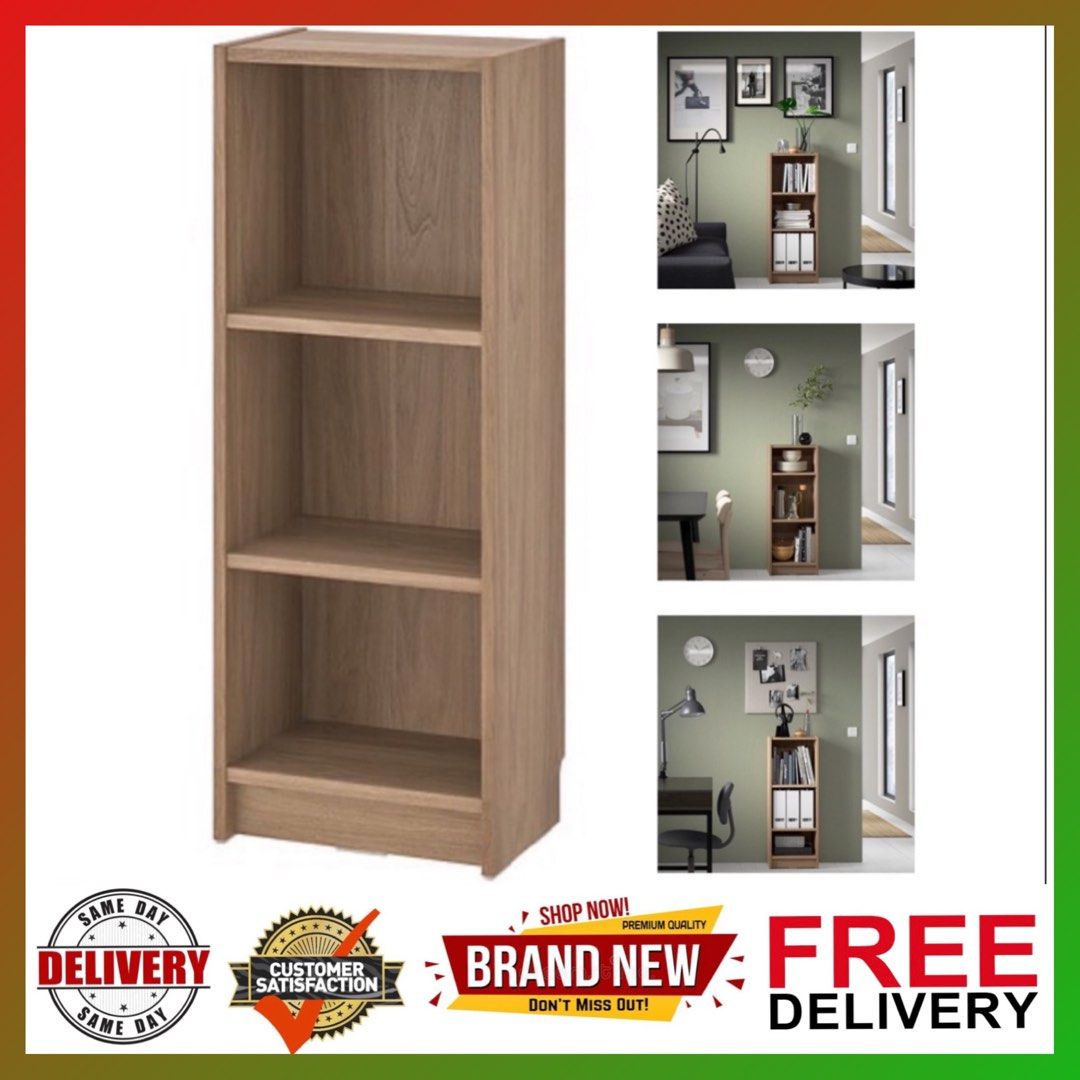 Ikea Bookcase, Bookshelf, BILLY Bookcase Oak effect, 40×28×106 ...
