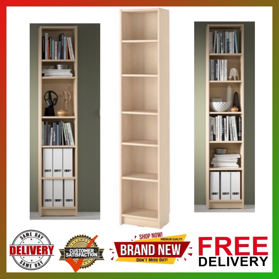 Ikea Bookcase, Bookshelf, BILLY Bookcase Birch effect ,40×28×202 ...