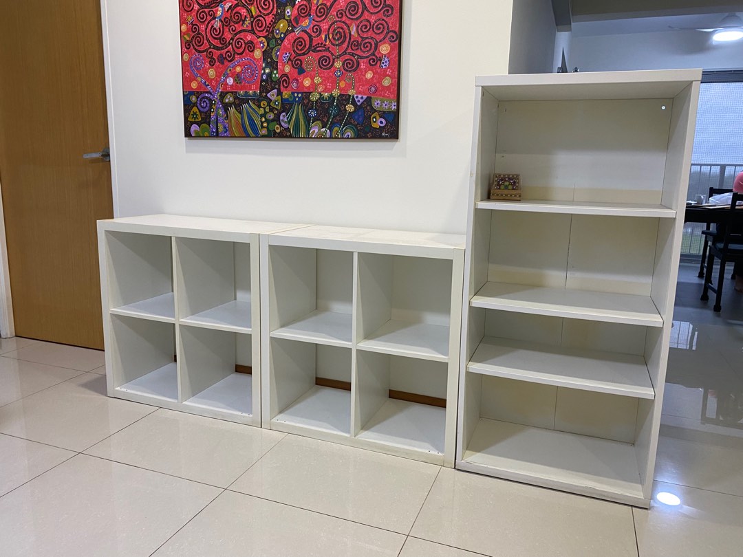 Ikea Kallax 2x2 & Billy Bookshelf 4 layers, Furniture & Home Living ...