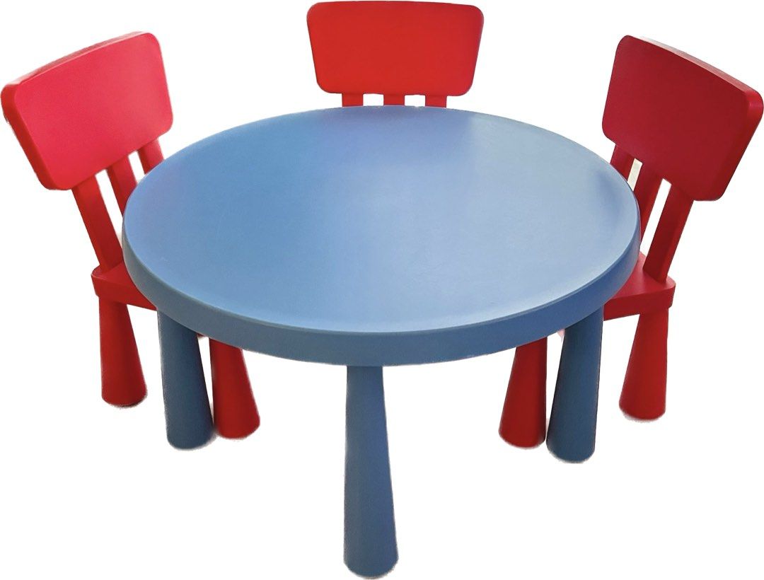 Ikea Mammut Round Table, Furniture & Home Living, Furniture, Tables ...