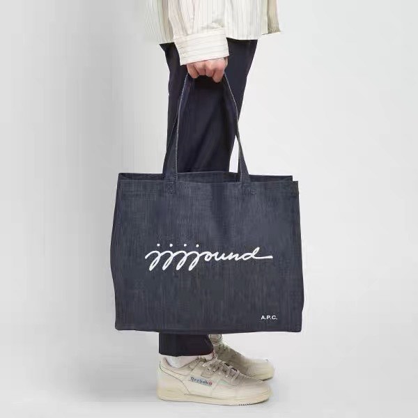 JJJJOUND x APC denim tote bag, Women's Fashion, Bags & Wallets, Tote ...
