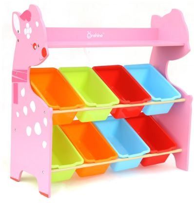 Kids Toy Rack Organizer Cabinet Storage Book Shelf Container Box Baby ...