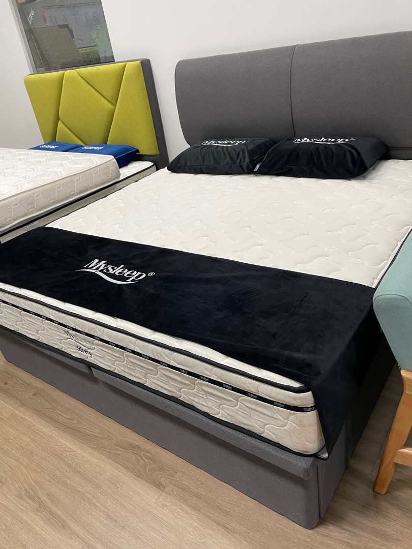 King Storage Bed (Display Set), Furniture & Home Living, Furniture, Bed ...