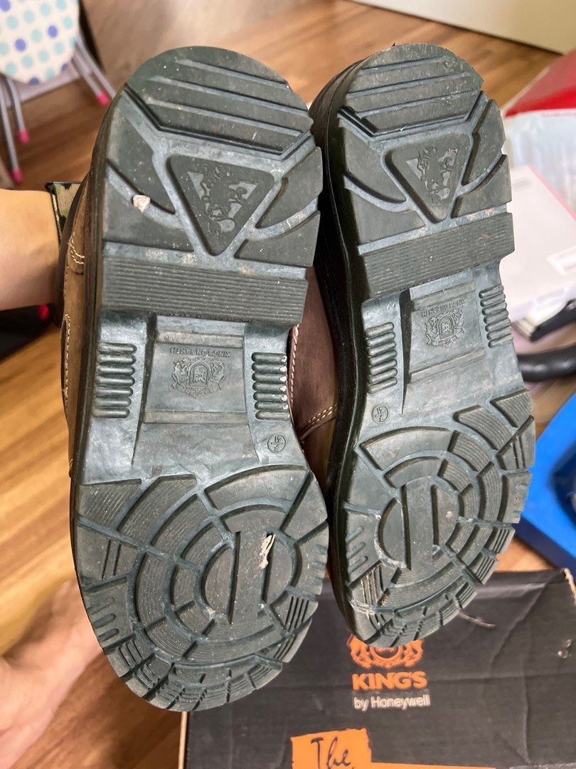 KING'S Dark Brown Nubuck Leather Laced Safety Shoe Model : KP900KW ...