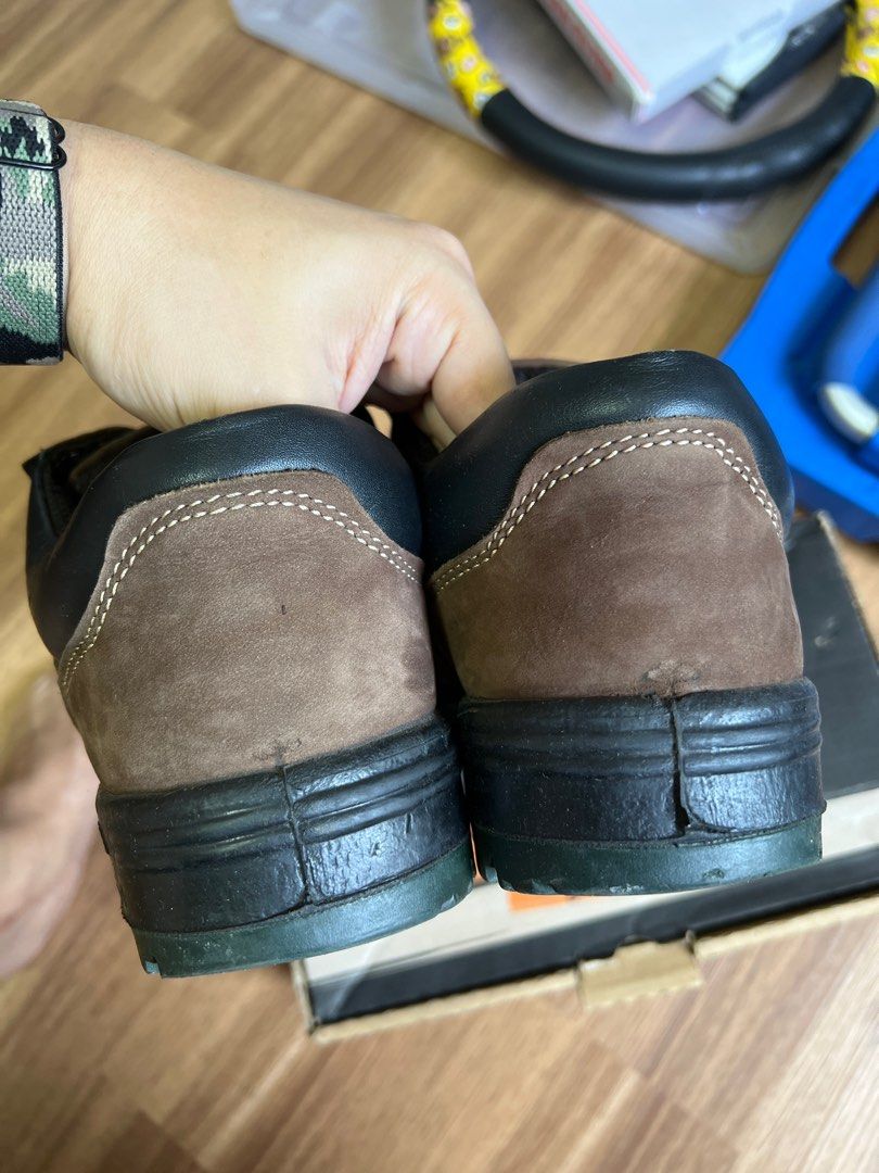 KING'S Dark Brown Nubuck Leather Laced Safety Shoe Model : KP900KW ...