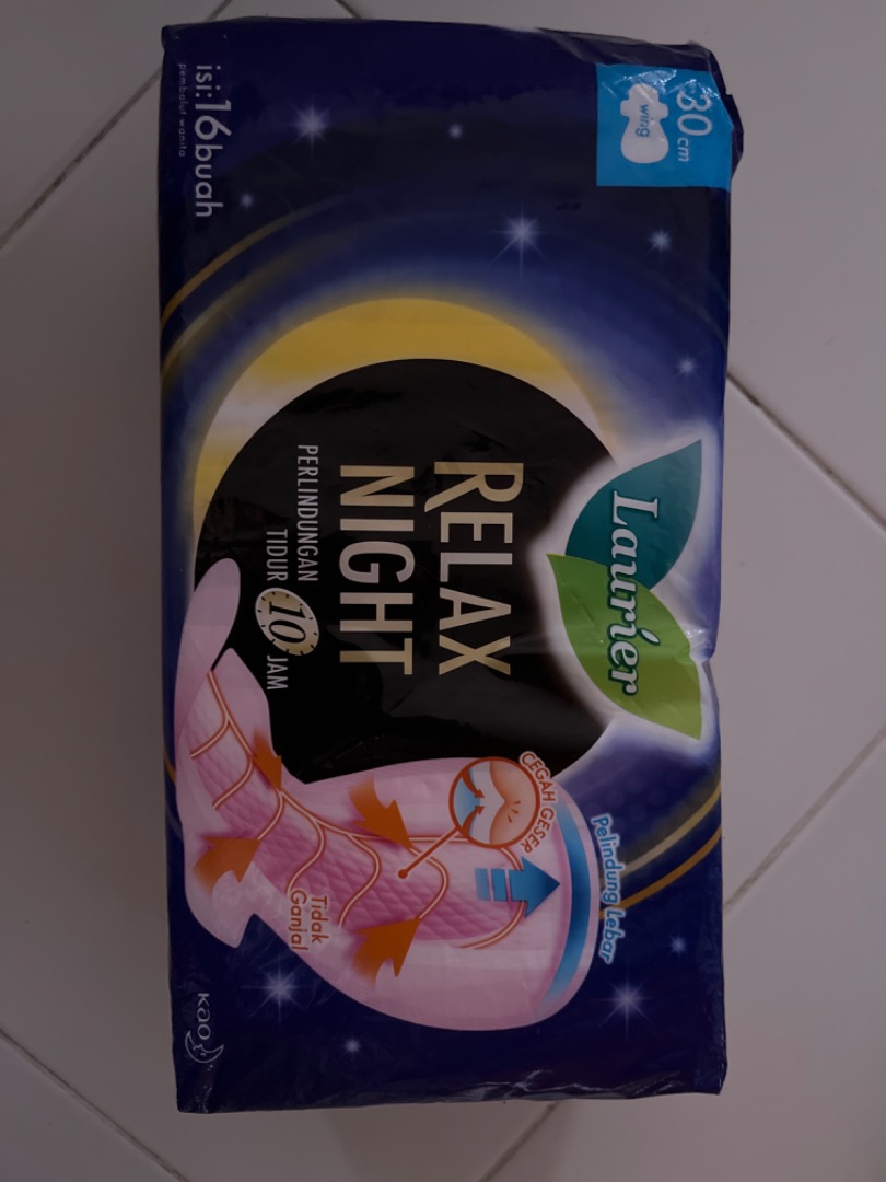 Laurier Relax night pad, Beauty & Personal Care, Sanitary Hygiene on ...