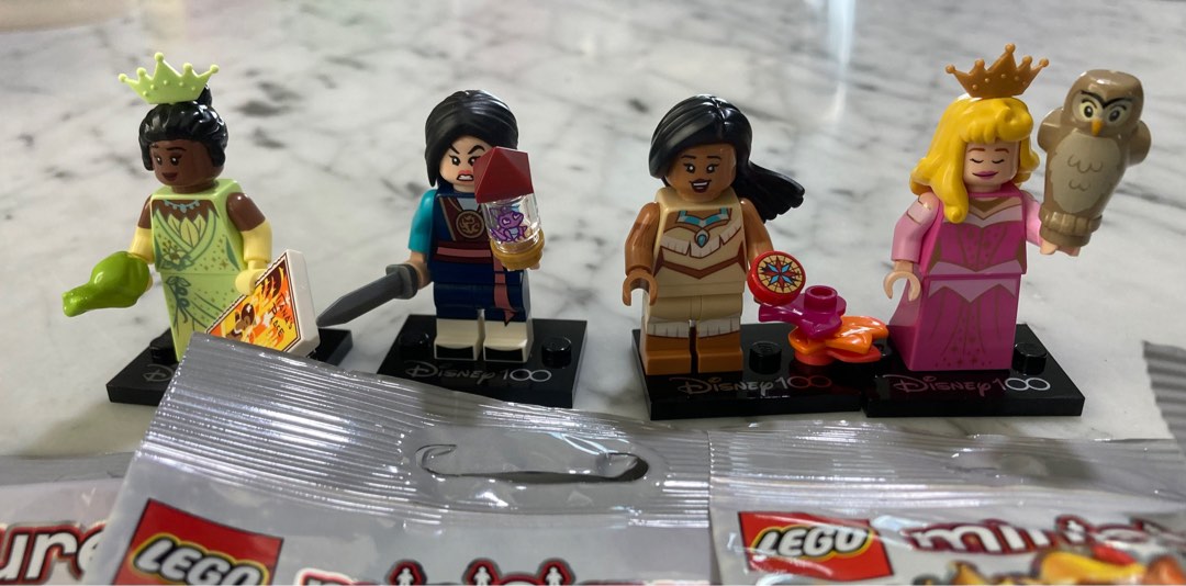 Lego CMF Minifigs Disney 100 series - 4 princesses Tiana Mulan ...