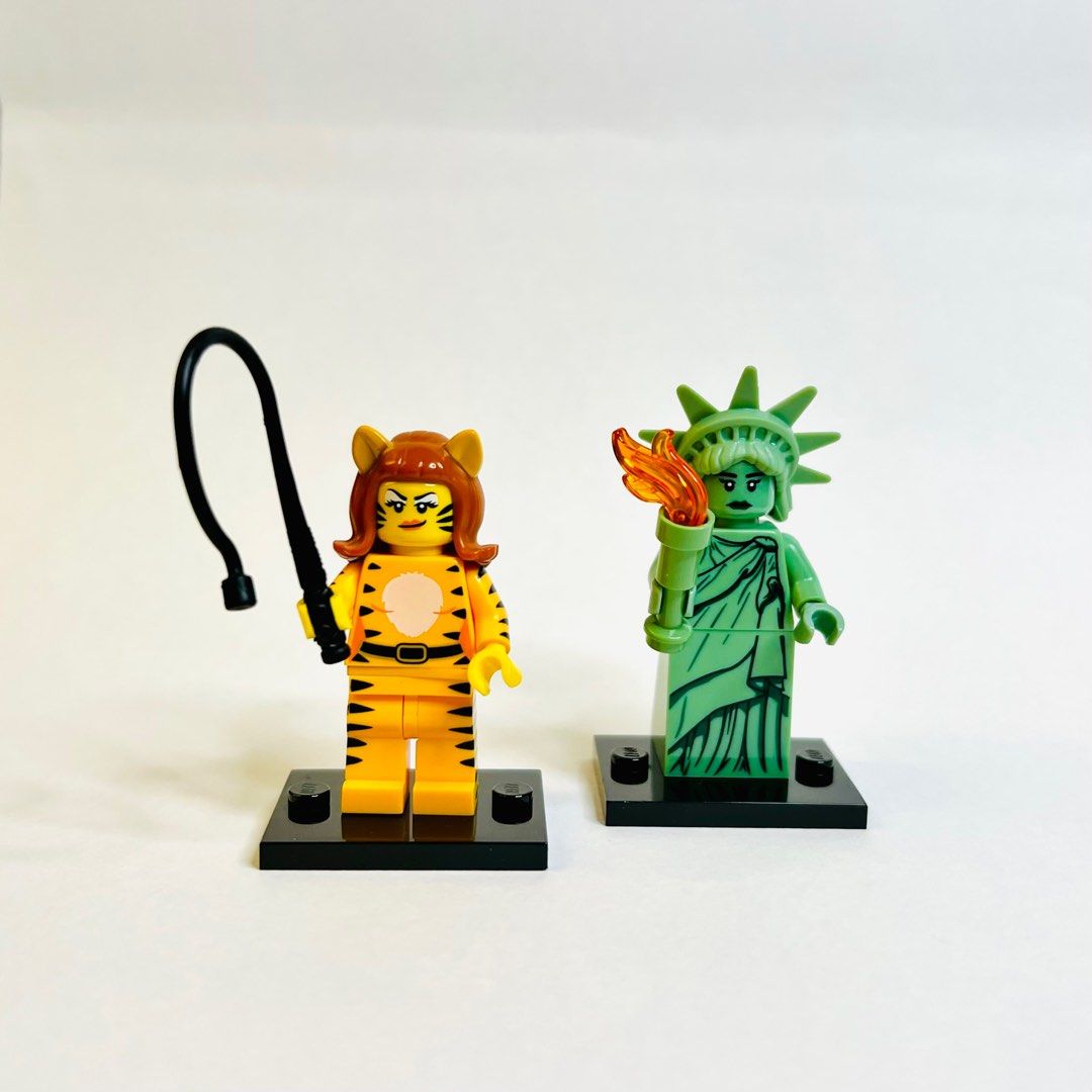 LEGO Minifigure: Lego Lady Liberty (x1) & Lego Tiger Woman (x2), 興趣及遊戲 ...