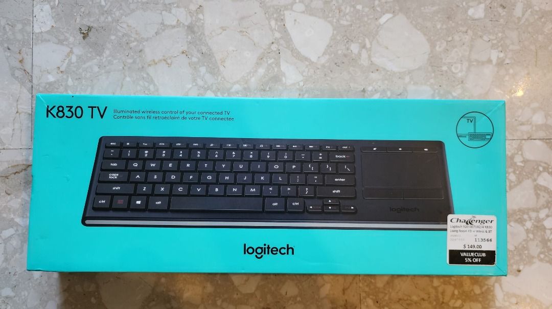 Lightly used Logitech K830 Illuminated Living-Room Keyboard with Built ...