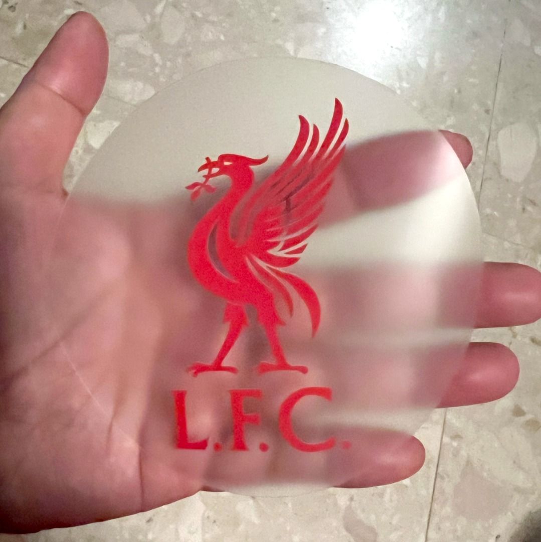Liverpool Football Club LFC Red Liverbird . Static Cling Car Decal ...