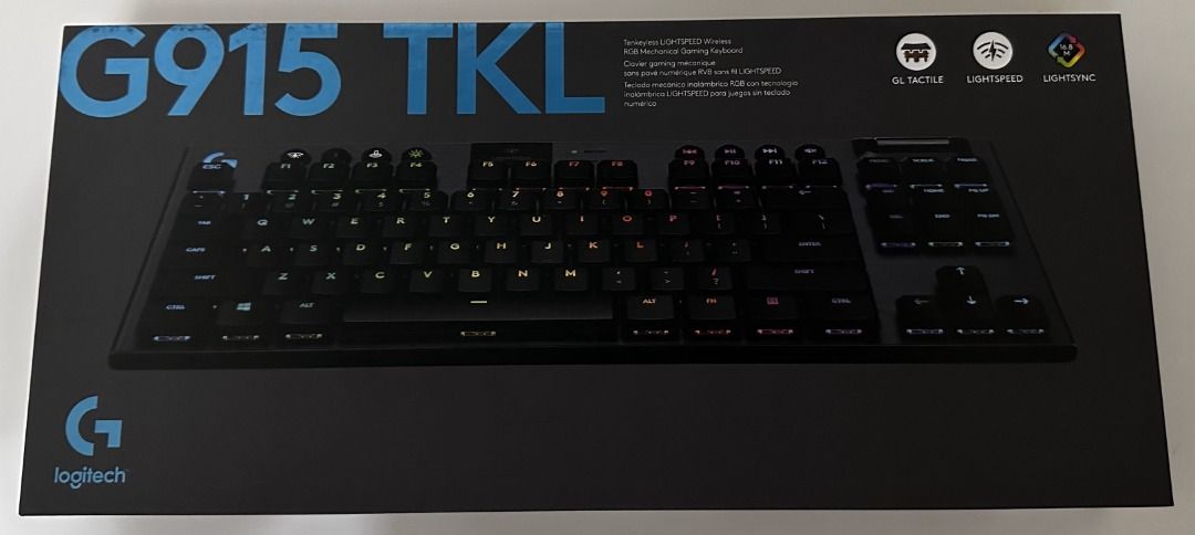 Logitech G915 TKL LIGHTSPEED Wireless RGB Mechanical Gaming Keyboard ...