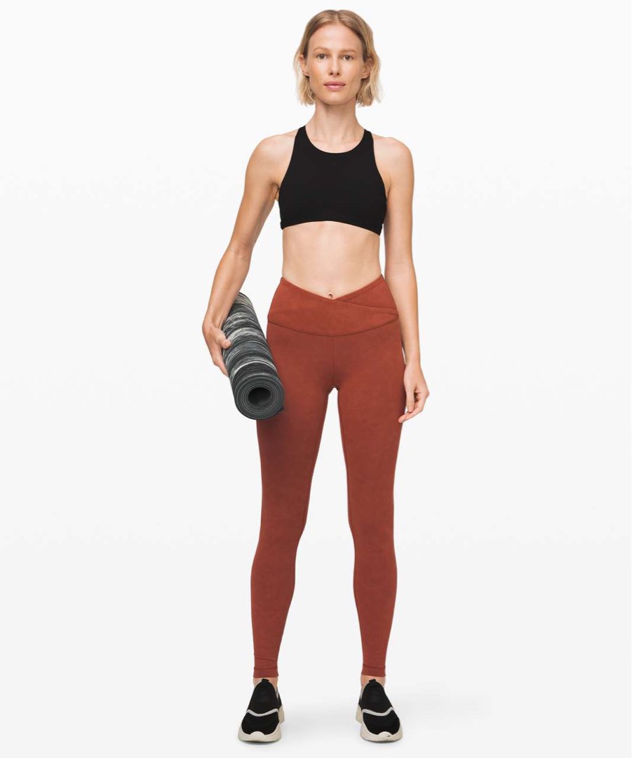 Lululemon Always On High-Rise Tight 28" Sky Wash Print Rustic Clay, Women's Fashion, Activewear ...