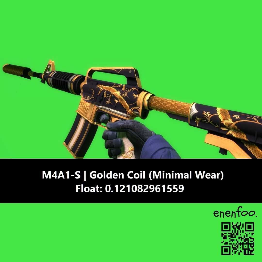 M4A1-S GOLDEN COIL MINIMAL WEAR MW CSGO SKINS KNIFE ITEMS M4A1S M4 CS2 ...