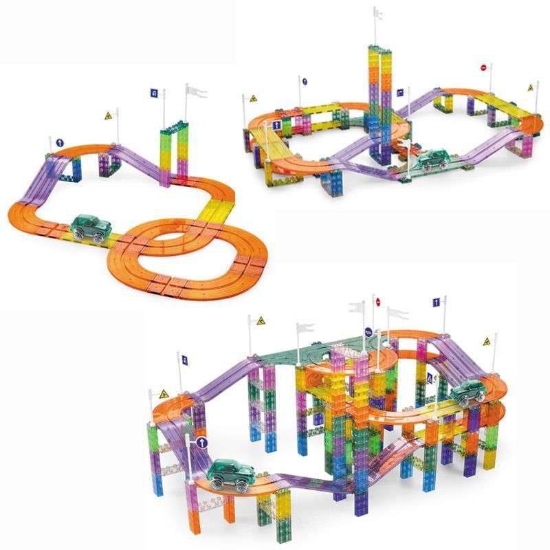 Magnetic Racing Car Track Set Magnet tiles, Hobbies & Toys, Toys ...