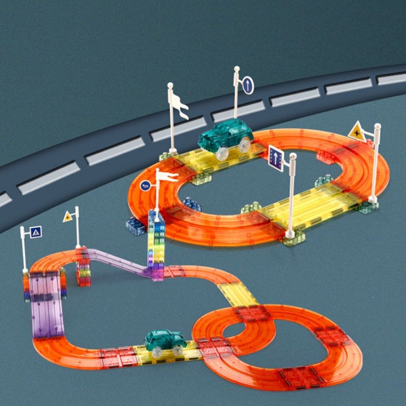 Magnetic Racing Car Track Set Magnet tiles, Hobbies & Toys, Toys ...