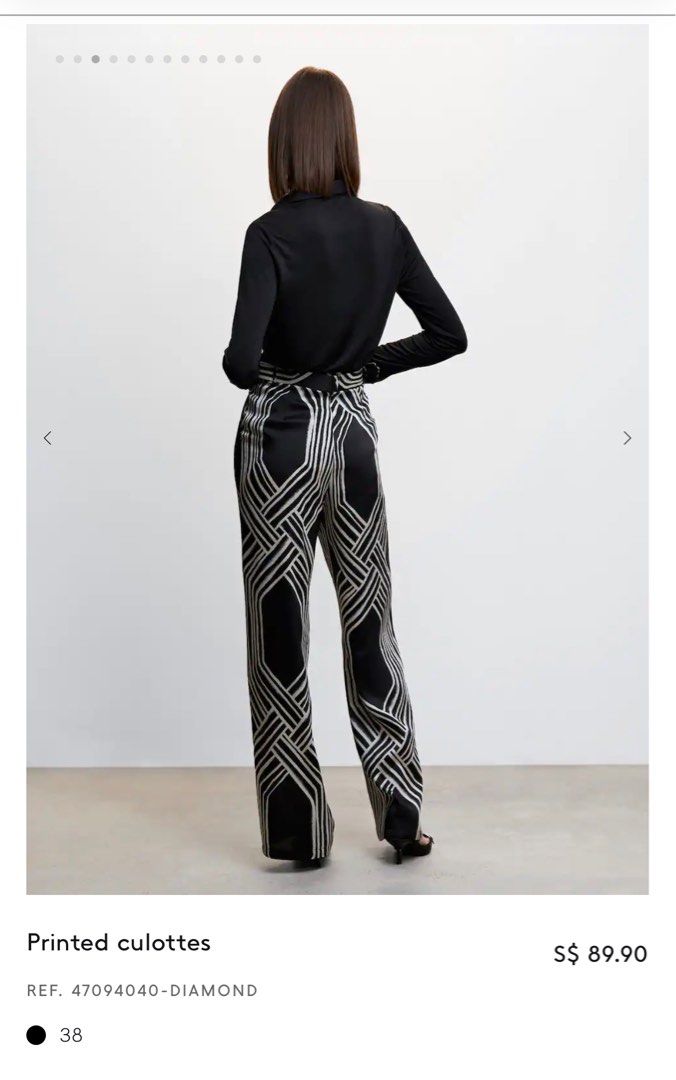 mango printed culottes