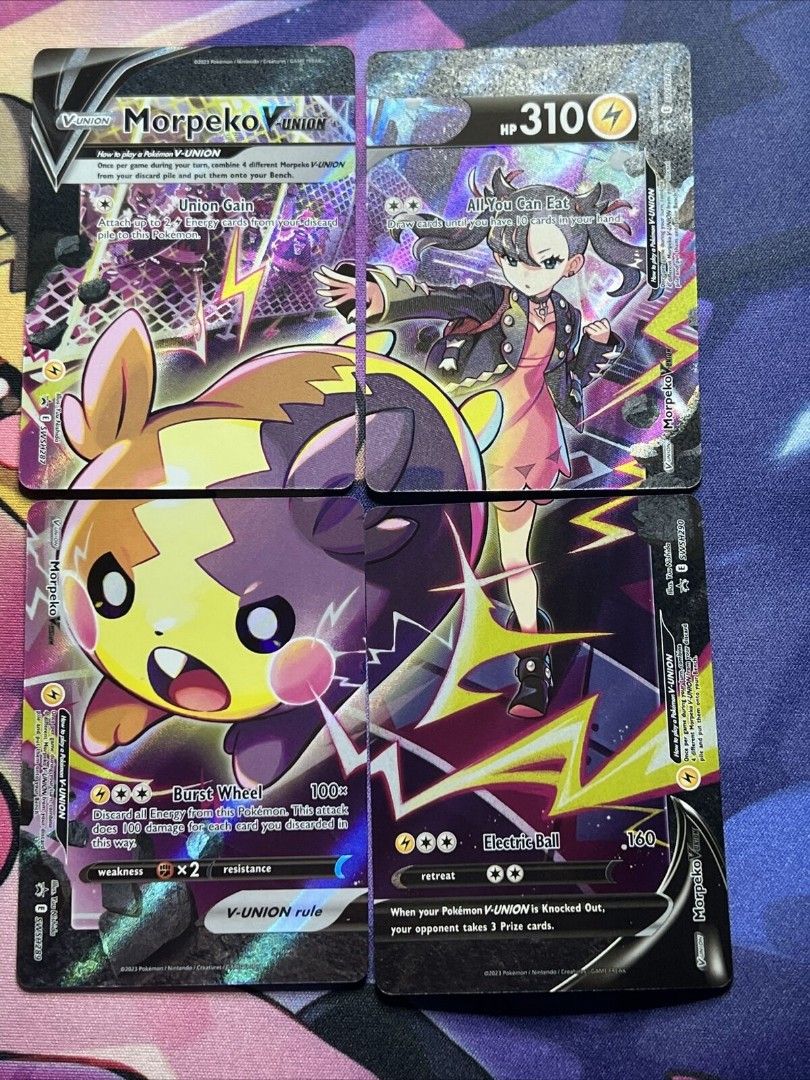 Pokemon Marnie Morpeko V Union Set ( 4 Cards) Crown Zenith, Hobbies & Toys, Toys & Games on ...