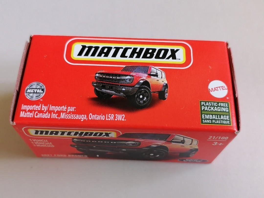 Matchbox 2021 MBX Off-Road 2021 Ford Bronco - Metalflake Maroon - Power Grab box, Hobbies & Toys ...