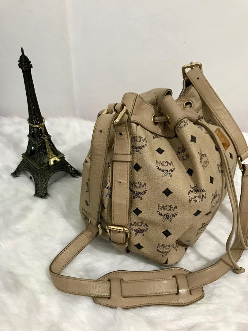MCM bucket bag, Luxury, Bags & Wallets on Carousell