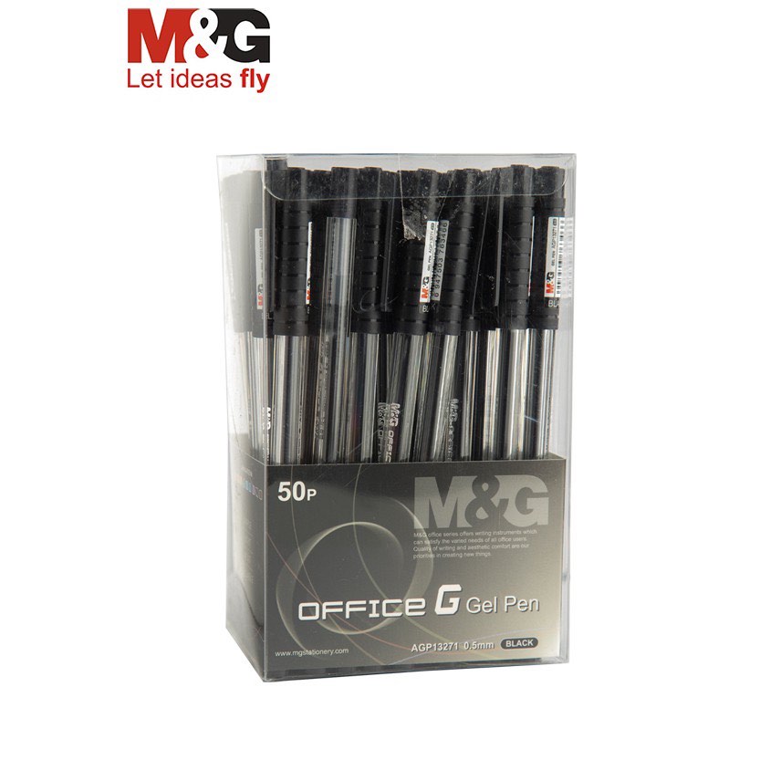 M&G Gel Pen 0.5mm Black 50 Pieces, Hobbies & Toys, Stationary & Craft ...