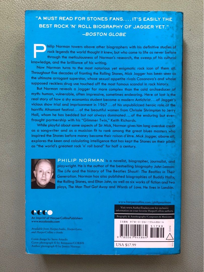 MICK JAGGER by Philip Norman, ROLLING STONES vocalist, Biography ...