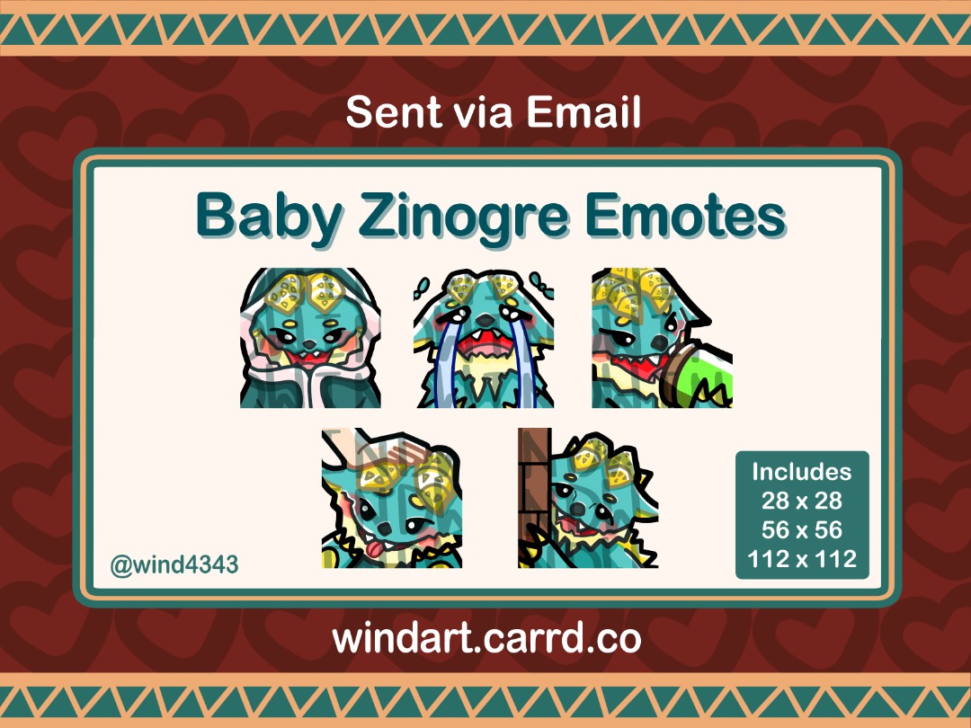 Monster Hunter - Baby Zinogre Emote Bundle 1 | For Twitch, Discord ...