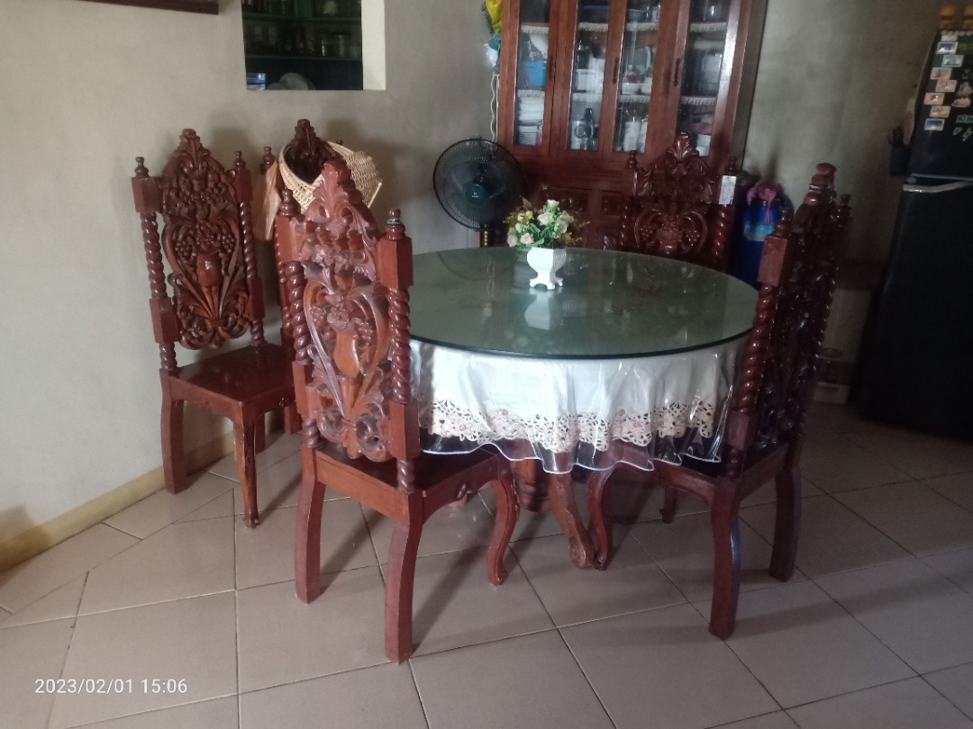 NARRA SOLID 100% DINING TABLE, Furniture & Home Living, Kitchenware ...