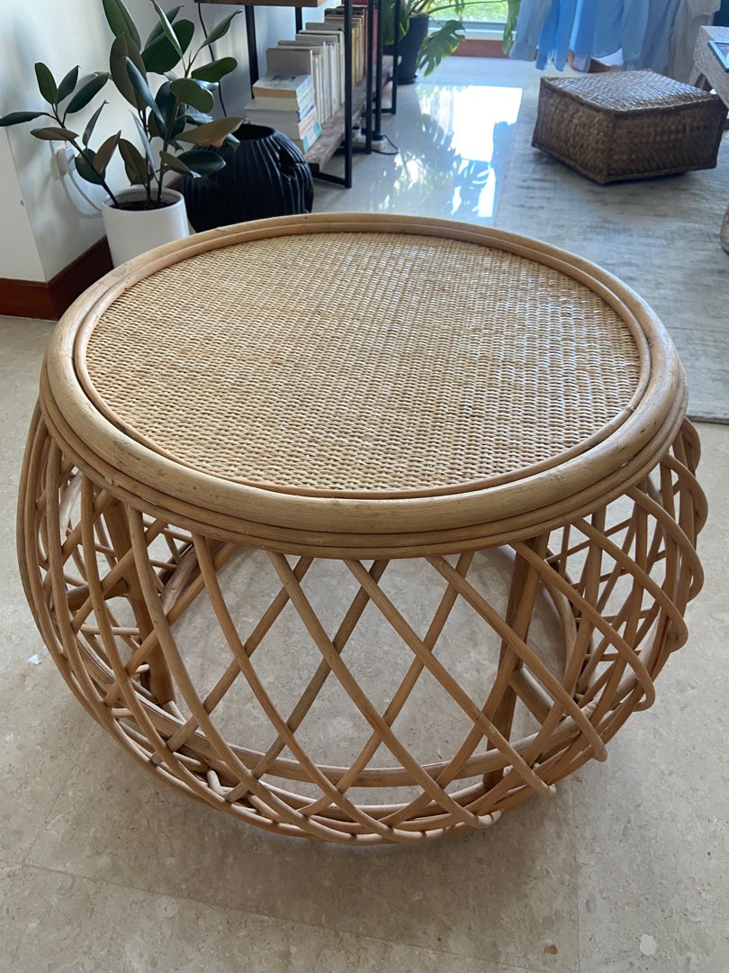 Natural Rattan Coffee Table, Furniture & Home Living, Furniture, Tables ...