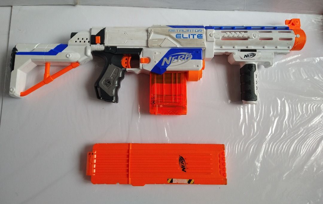 Nerf N-Strike Elite Retaliator with Extra Cartridge Blaster Toy Gun USA ...