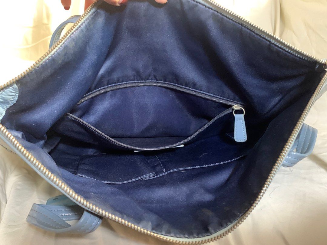 Original Blue Signature Laura Coach Tote Bag, Women's Fashion, Bags ...