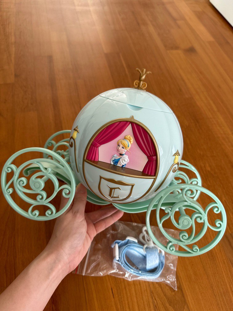 Original Tokyo Disneyland Cinderella Popcorn box / carrier and toy ...