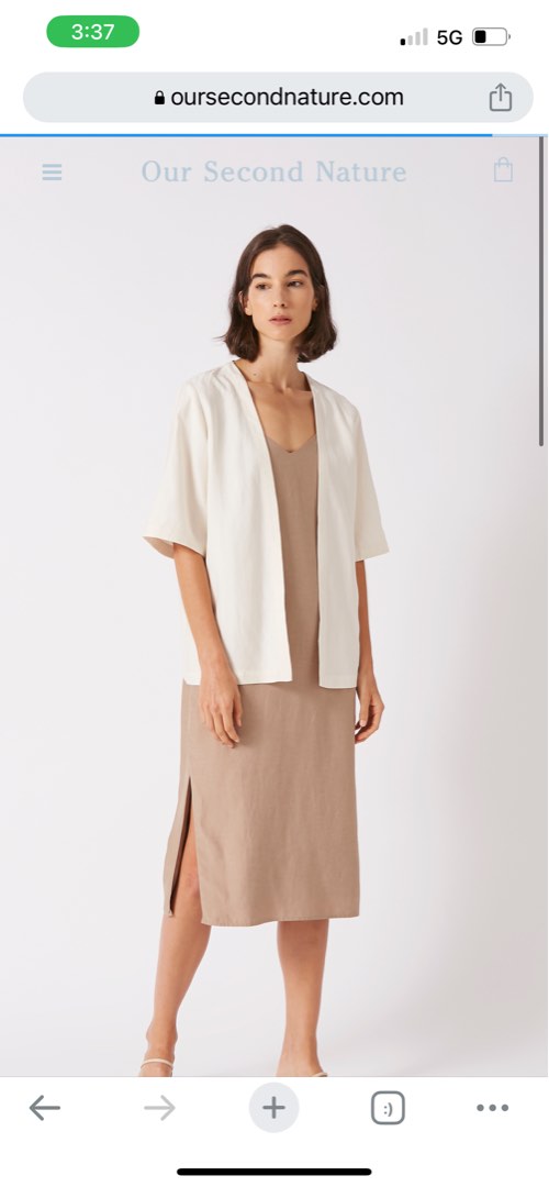 OSN Linen Overshirt, Women's Fashion, Coats, Jackets and Outerwear on ...