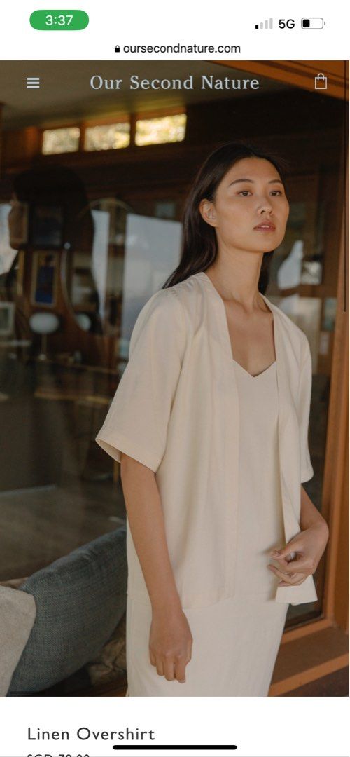 OSN Linen Overshirt, Women's Fashion, Coats, Jackets and Outerwear on ...