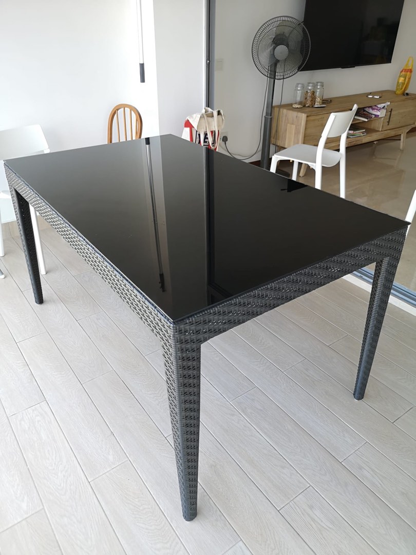 Outdoor table (90cm width x 150cm length x 80 cm height), Furniture ...