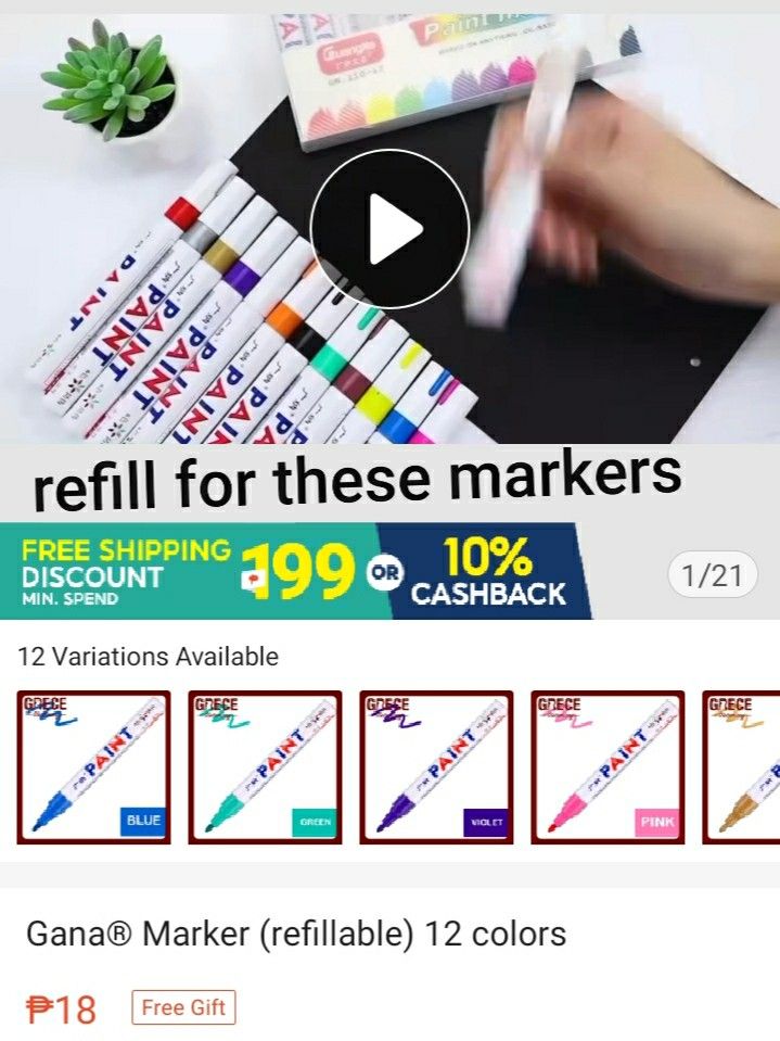 Paint Marker Refill, Hobbies & Toys, Stationary & Craft, Craft Supplies ...