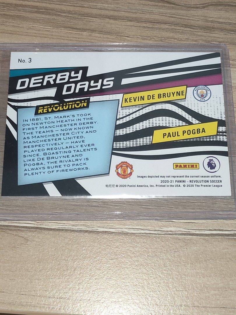 Panini Derby Days Kevin De Bruyne Paul Pogba Manchester United ...