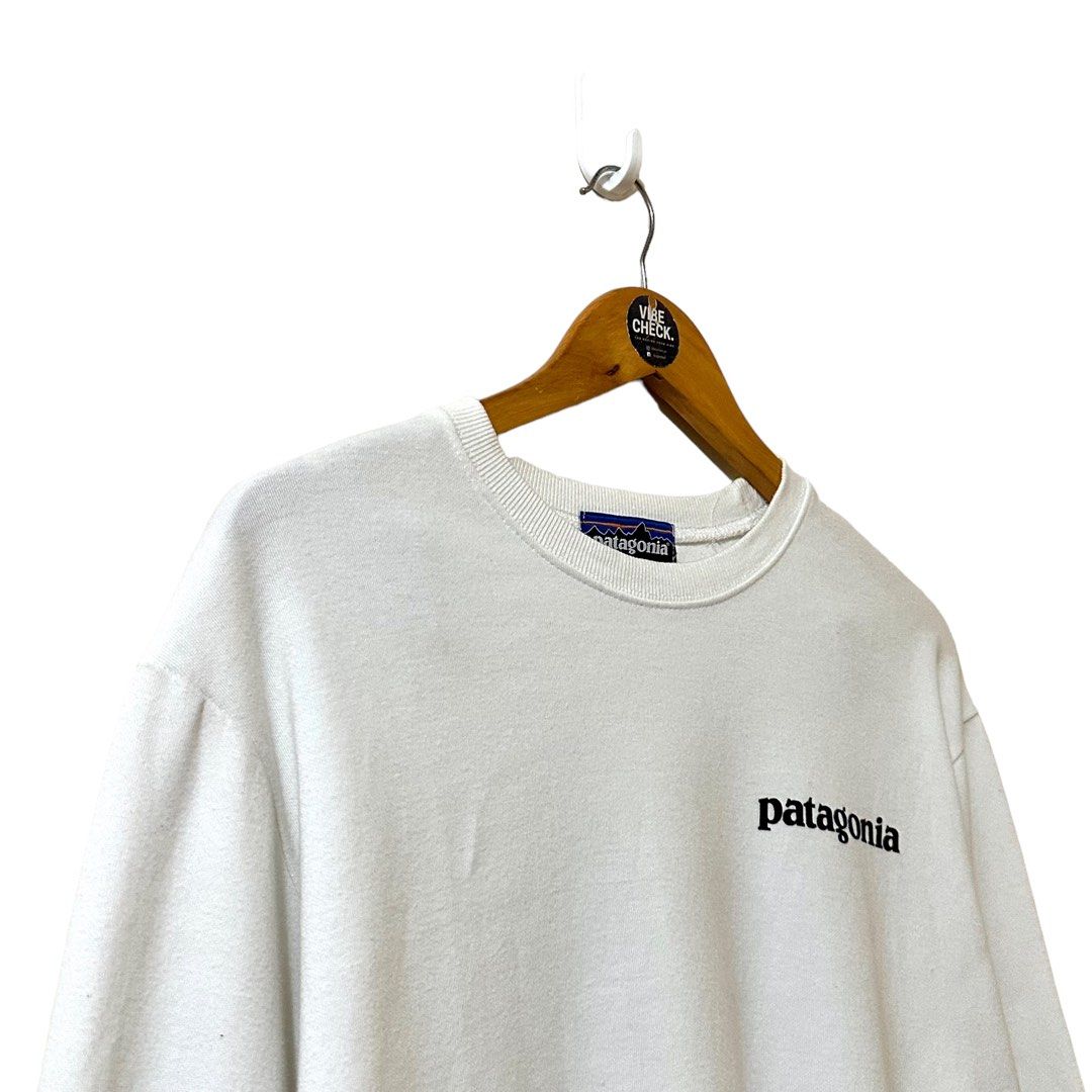 Patagonia White Sweater, Men's Fashion, Tops & Sets, Hoodies on Carousell
