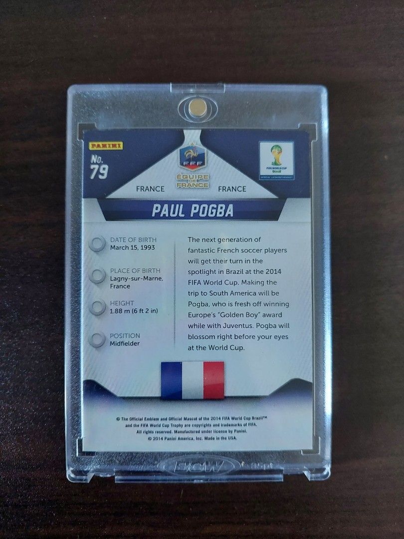 PAUL POGBA FIRST PRIZM 2014 PANINI WORLD CUP SOCCER CARD NOT MESSI ...