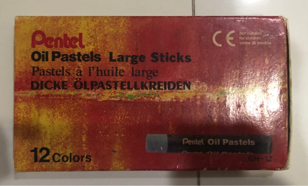 Pentel oil pastels large sticks (12 colours), Hobbies & Toys ...