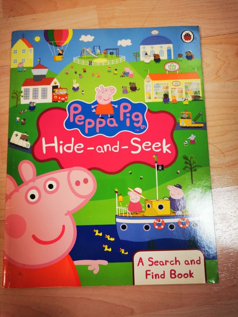 Peppa pigs- Hide-and-Seek (search and find book), 興趣及遊戲, 書本 & 文具, 小朋友書 ...
