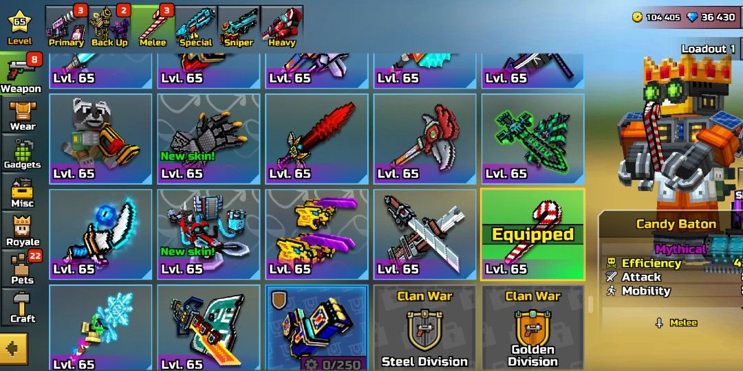 Pixel gun 3d Account , tons of mythical weapons, Video Gaming, Video ...