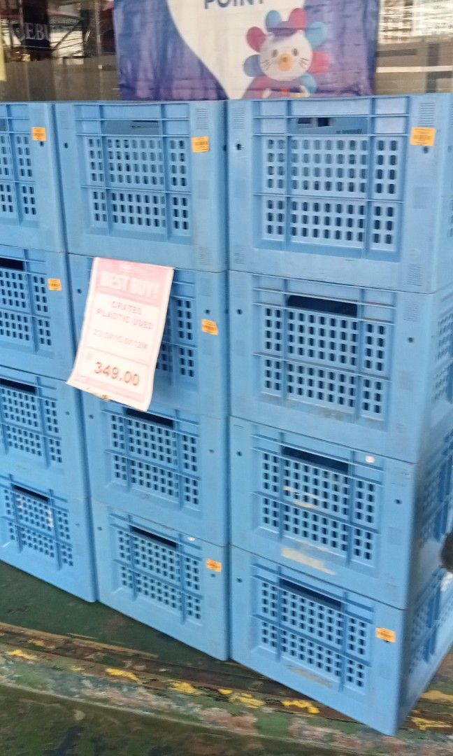 Platic Crates, Furniture & Home Living, Home Improvement & Organization ...