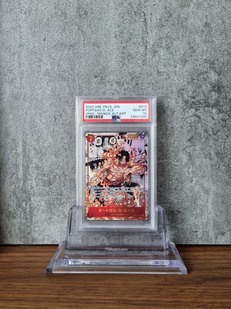 [PSA 10] OP02 Manga Ace Alt Art One Piece TCG, Hobbies & Toys, Toys ...