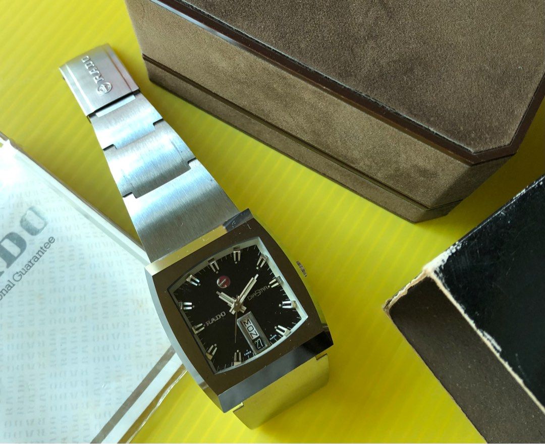 Rado Diastar Square TV retro case., Men's Fashion, Watches ...