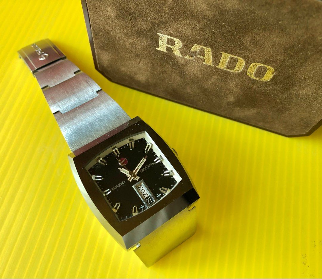Rado Diastar Square TV retro case., Men's Fashion, Watches ...
