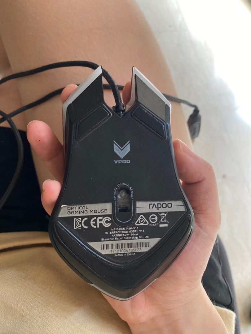 Rapoo VPRO V18 optical game mouse v18 usb wire, Computers & Tech, Parts ...