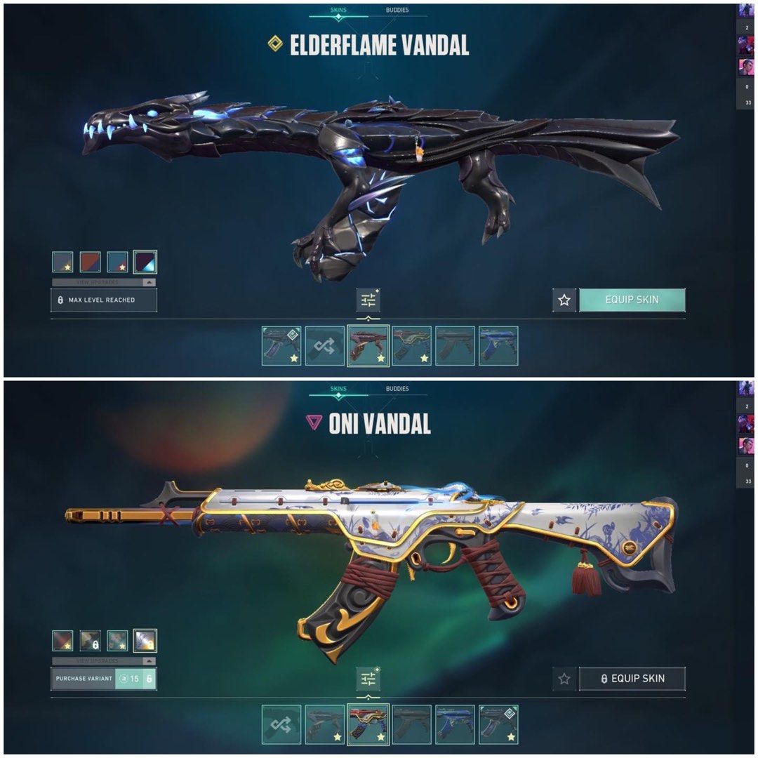 RGX BLADE+SPECTRUM PHANTOM+ELDERFLAME VANDAL, 7 PREMIUM VALORANT ...